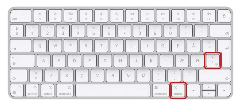 Sådan laver du snabel a på din MacBook | Macreparation.dk